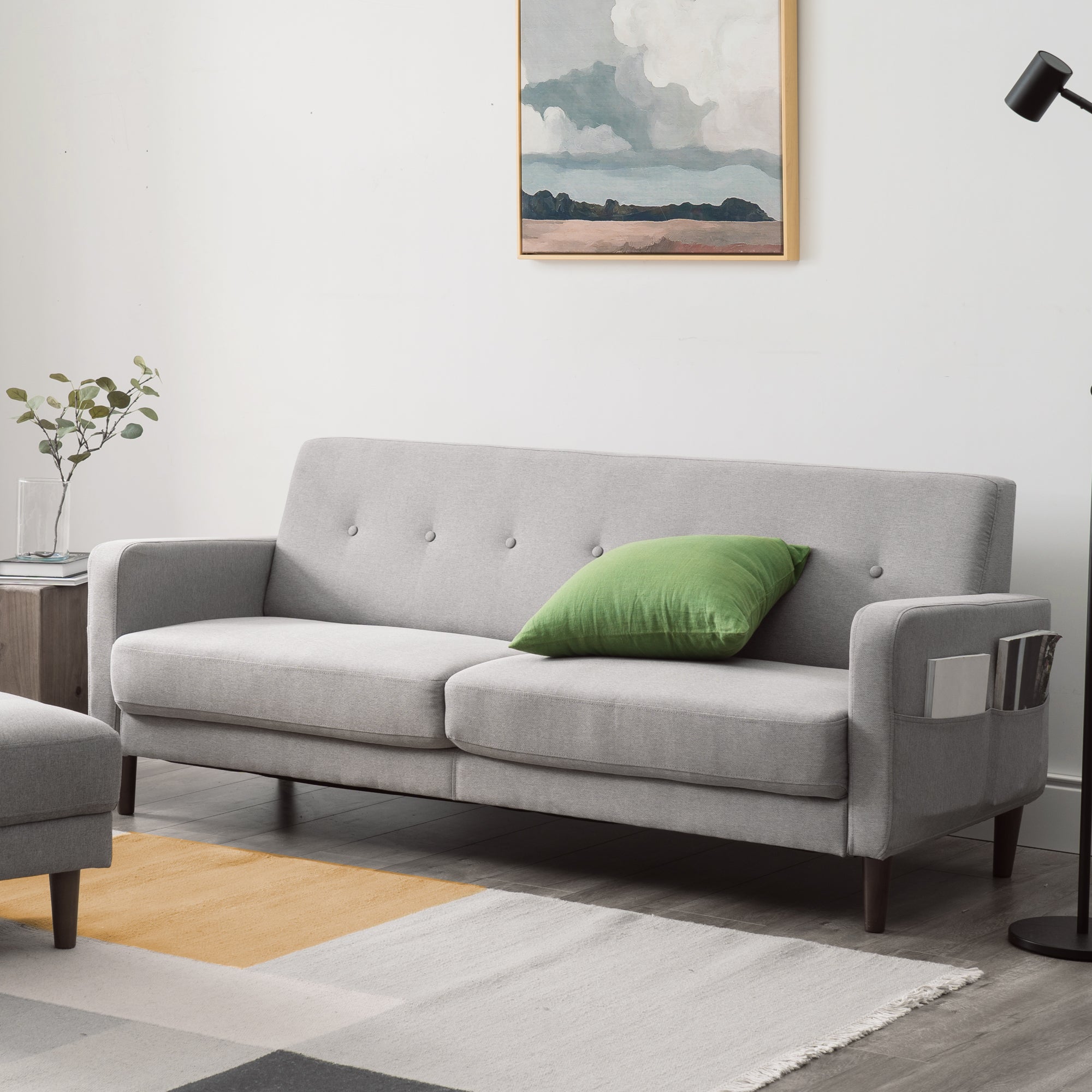 Adair 3-Seater Sofa, Mid-Century Style - by Zinus